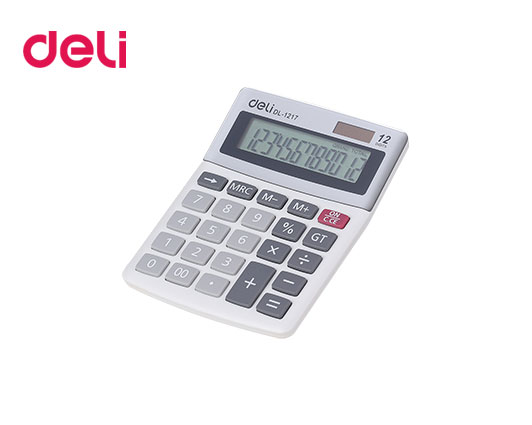 DELI ΑΡΙΘΜΟΜΗΧΑΝΗ 12 ΨΗΦΙΑ ΜΠΑΤΑΡΙΑ / ΗΛΙΑΚΗ 13,4x10,6x3,3cm ΓΚΡΙ - Η ...
